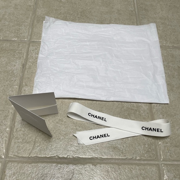 CHANEL | Other | Chanel Ribbon Receipt Holder Tissue Paper | Poshmark